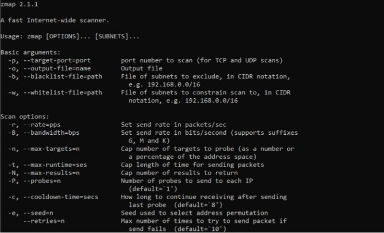 ZMap - The Fast Internet Scanner | CYBERPUNK